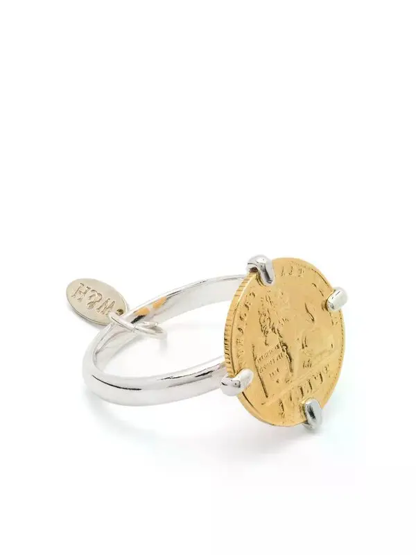 WOUTERS & HENDRIX Coin-appliqué Ring - Silver