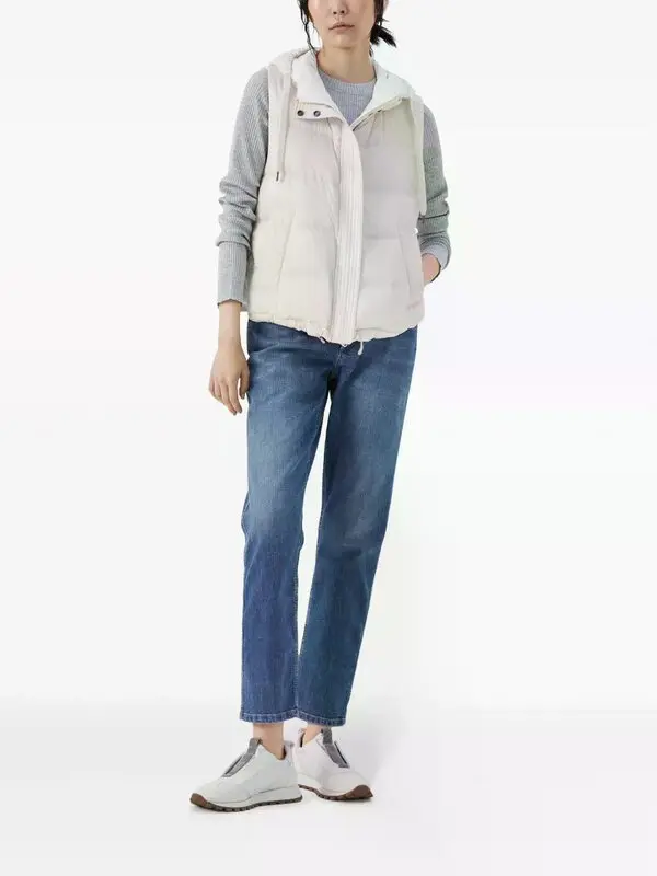 Brunello Cucinelli Padded Gilet With Monili Chain Detail