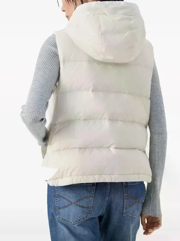 Brunello Cucinelli Padded Gilet With Monili Chain Detail
