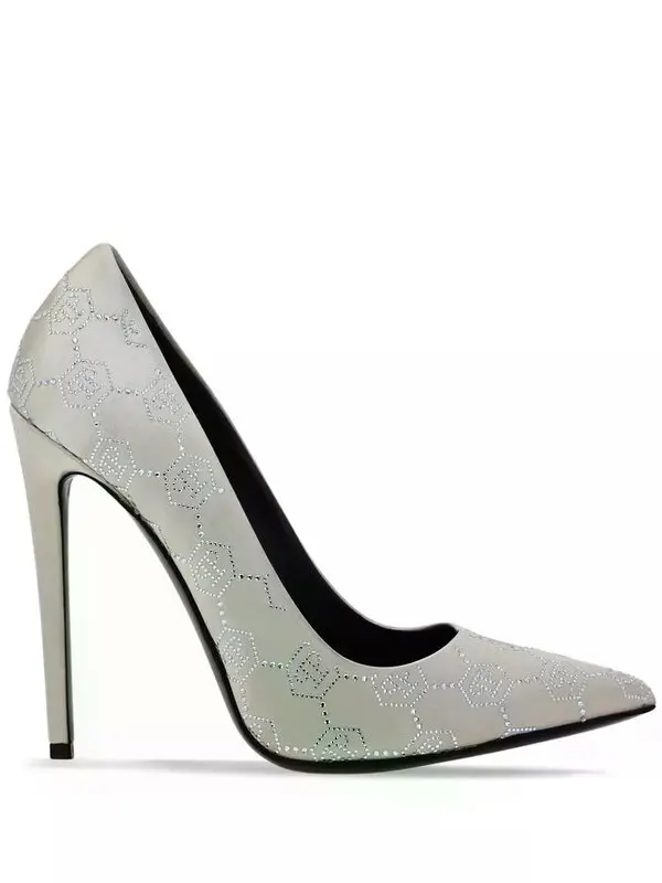 Philipp Plein Decollete Monogram Strass Pumps - Neutrals
