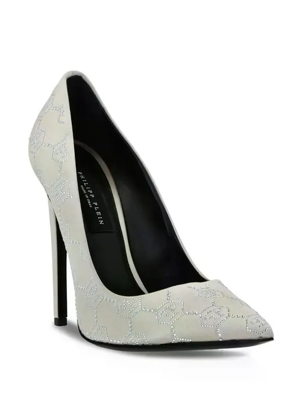 Philipp Plein Decollete Monogram Strass Pumps - Neutrals