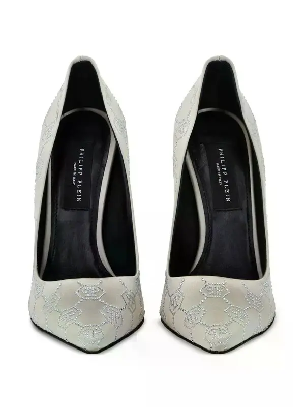 Philipp Plein Decollete Monogram Strass Pumps - Neutrals