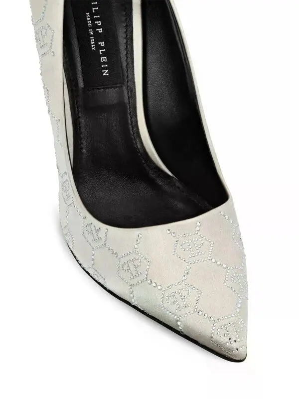 Philipp Plein Decollete Monogram Strass Pumps - Neutrals