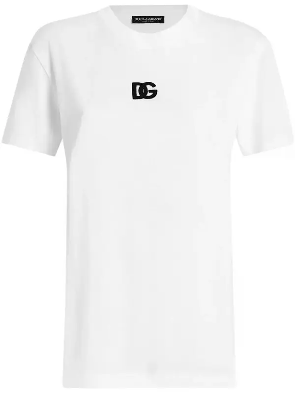 Dolce & Gabbana Logo Embroidered T-shirt - White