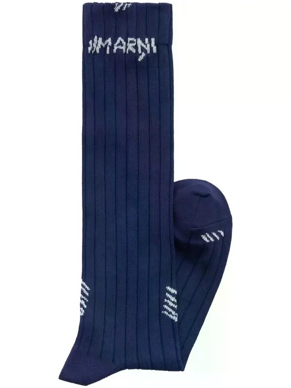 Marni Logo Woven Ribbed Socks