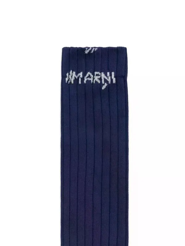 Marni Logo Woven Ribbed Socks