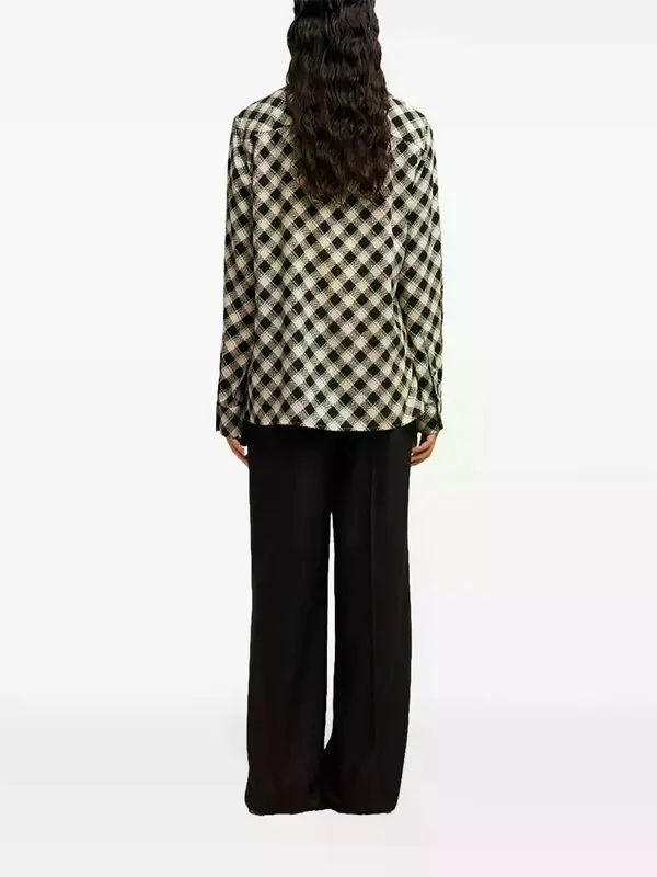 AMI Paris Checked Double Topstitching Shirt