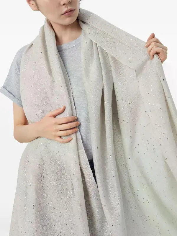 Brunello Cucinelli Sequin-embroidered Scarf