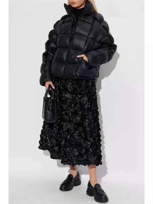 RAXXY Paneled Puffer Jacket - Black