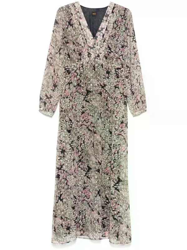 BOSS Abstract-print Maxi Dress