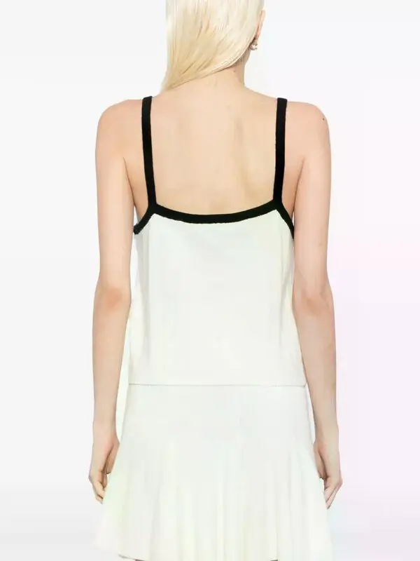 GANNI Bow Detailing Cable Knit Vest