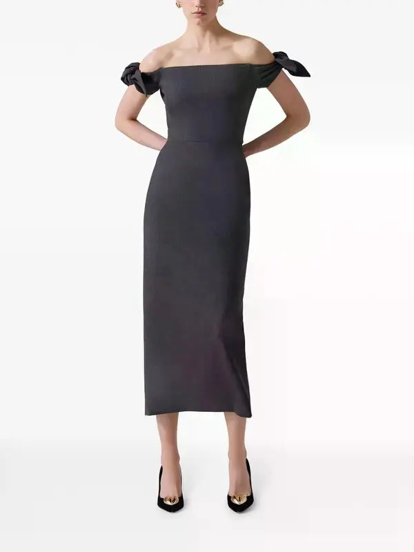 Carolina Herrera Off-shoulder Midi Dress