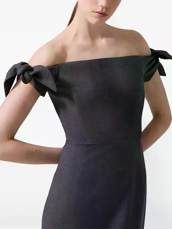 Carolina Herrera Off-shoulder Midi Dress