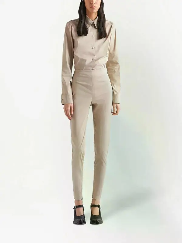 Prada High-waisted Slim-cut Trousers