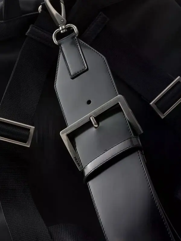 Prada Re-nylon Backpack With Triangle Logo - Black