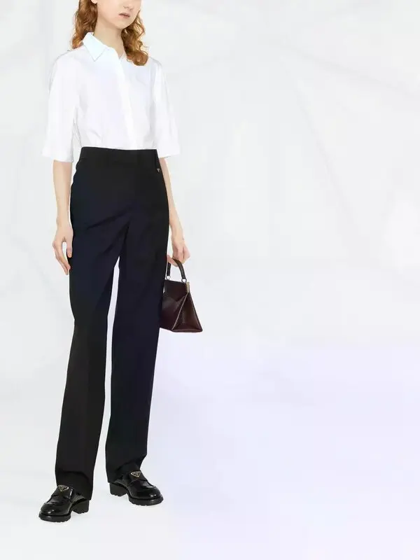 Prada Tailored Logo-plaque Trousers