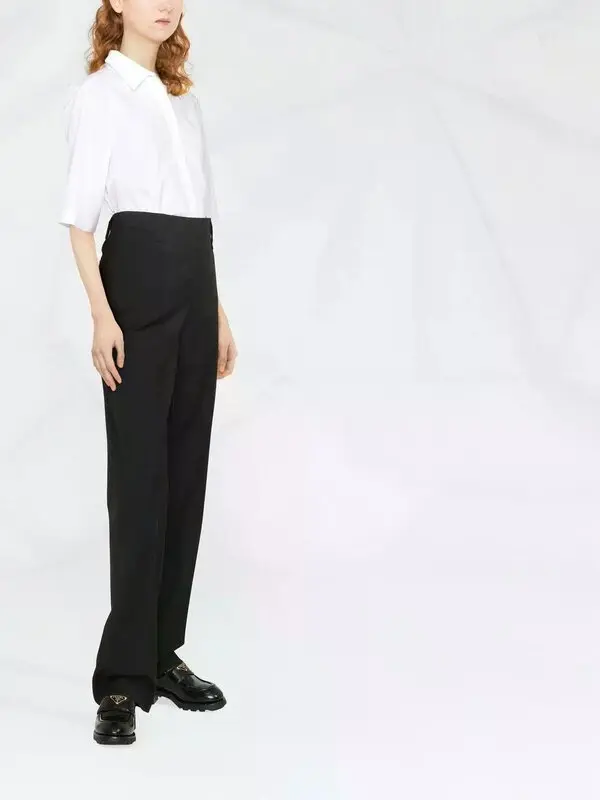 Prada Tailored Logo-plaque Trousers