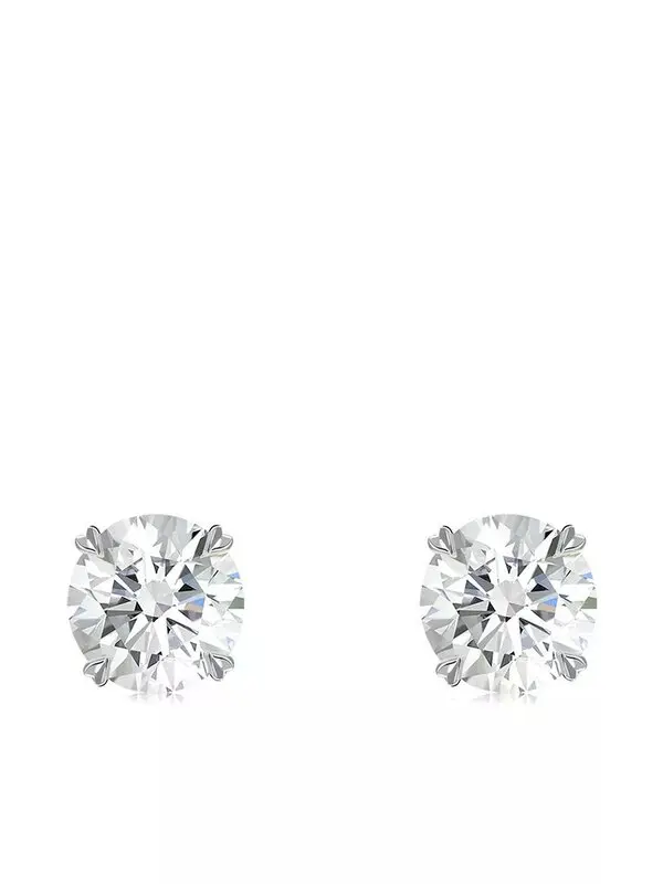PRAGNELL 18kt White Gold Windsor Diamond Stud Earrings - Silver