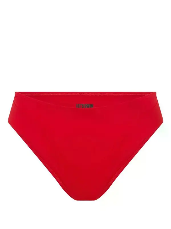 LET'S SWIM Hipster Bikini Bottoms - Red