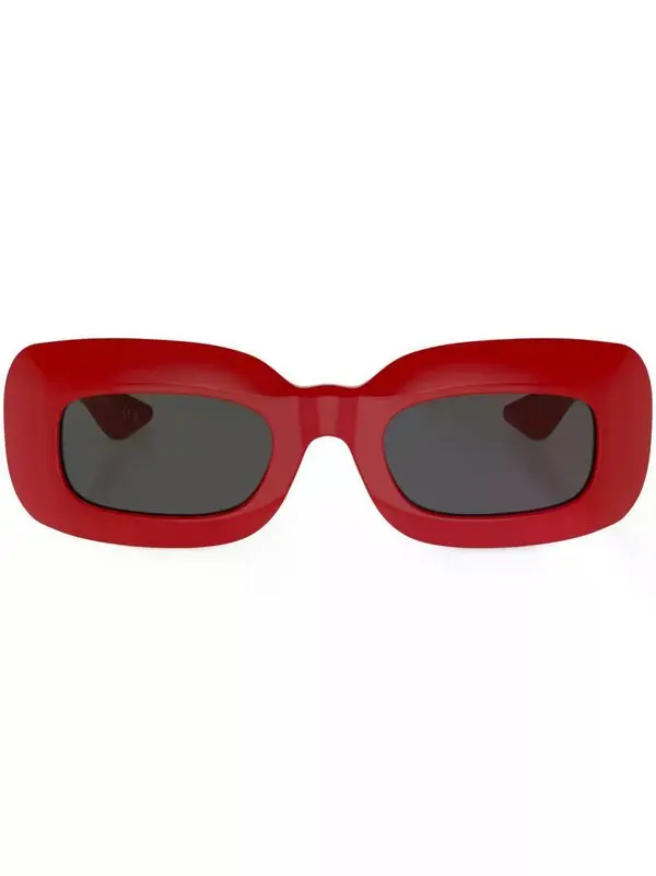 Oliver Spencer 1966c Rectangle-frame Sunglasses - Red
