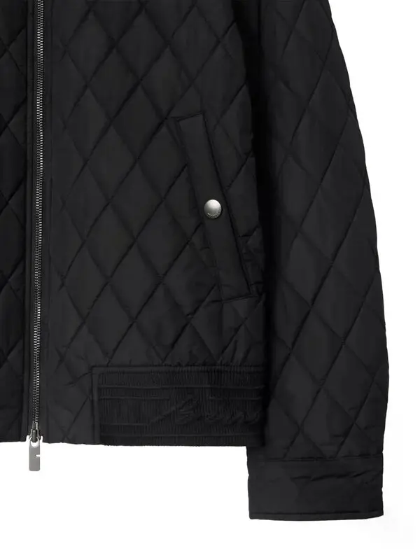 Burberry Quilted Nylon Jacket With Corduroy Collar