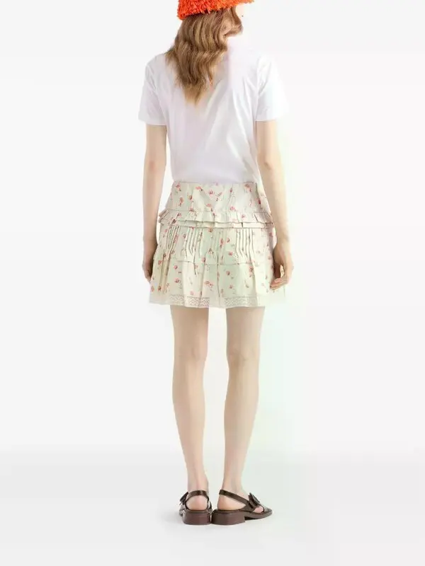Prada Floral-print Mini Skirt