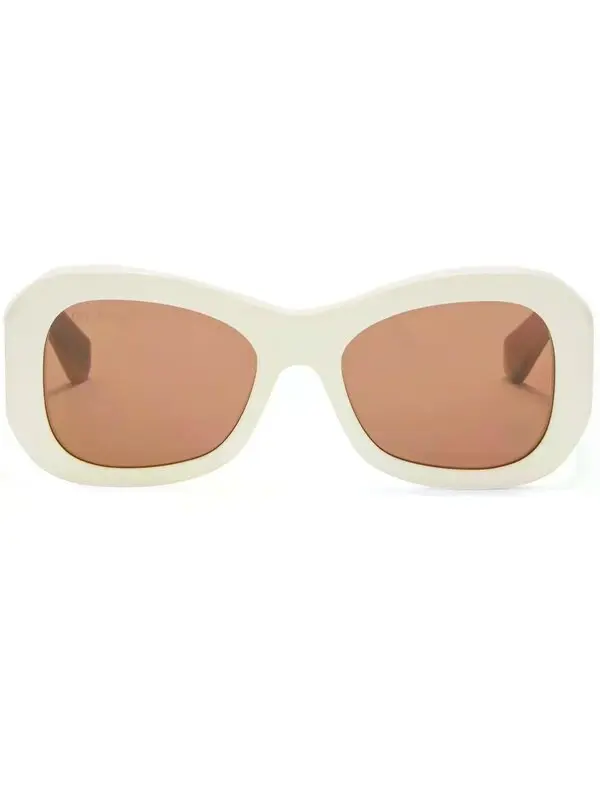 Off-White Logo-print Sunglasses - Brown
