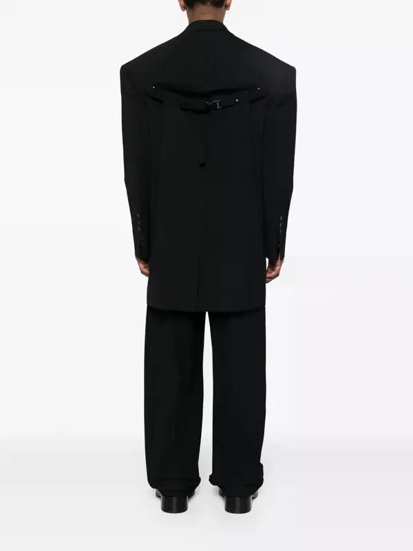 Rick Owens Virgin Wool Blend Single-breasted Coat