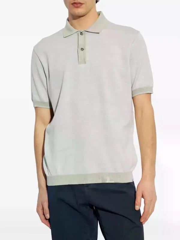 Paul & Shark Silk-blend Polo Shirt - Grey