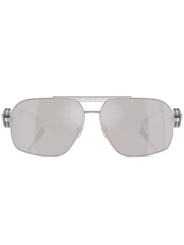 Versace Medusa Pilot-frame Sunglasses - Silver