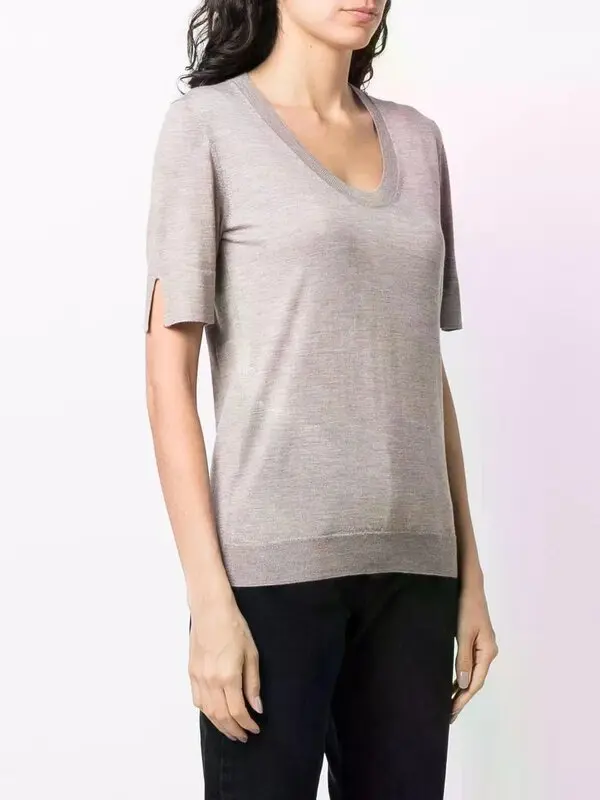 LISKA Round-neck Knitted Top