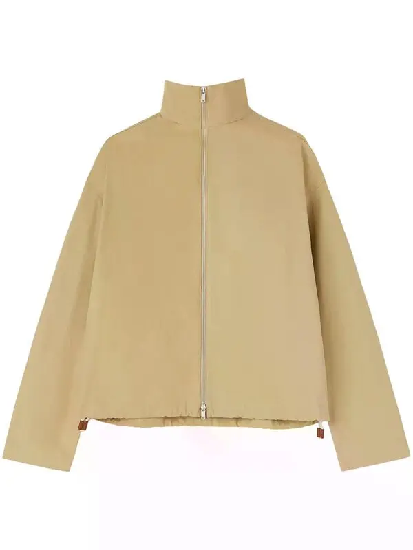 JIL SANDER Zip-up Cotton Bomber Jacket