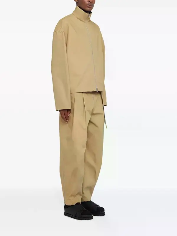 JIL SANDER Zip-up Cotton Bomber Jacket