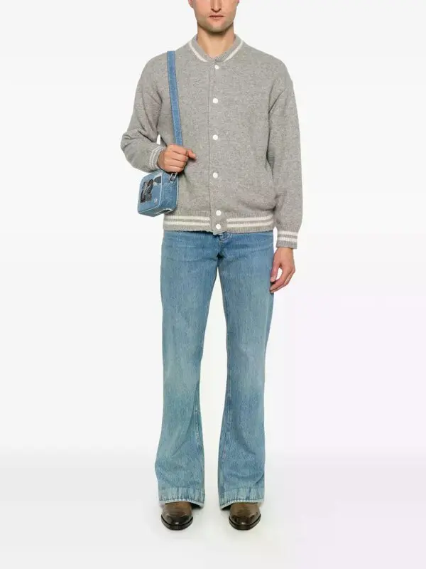 LANEUS Knitted Bomber Jacket
