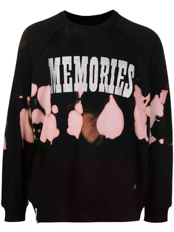 STAIN SHADE X Hiroshi Fujiwara Glitter-detail Sweatshirt - Black