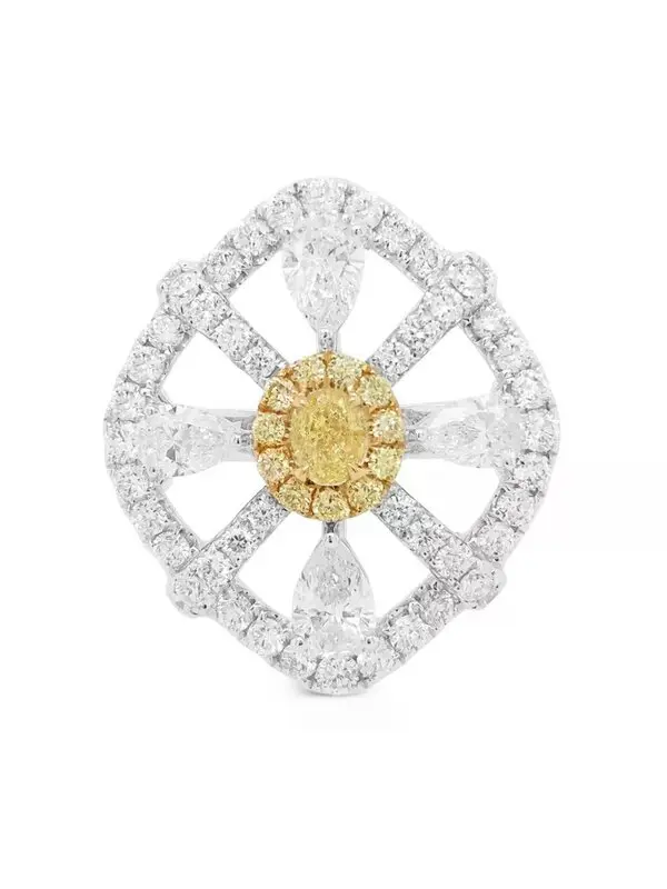 HYT JEWELRY 18kt White Gold Diamond Ring - Silver