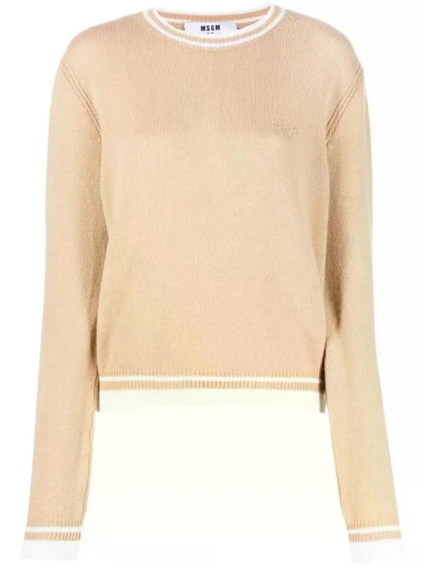 MSGM Logo-embroidered Round-neck Jumper