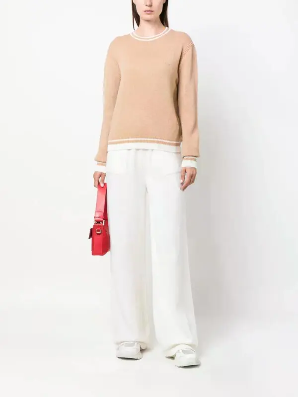 MSGM Logo-embroidered Round-neck Jumper