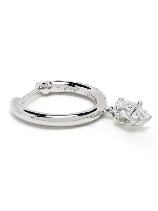 ANITA KO 18kt White Gold Diamond Single Hoop Earring