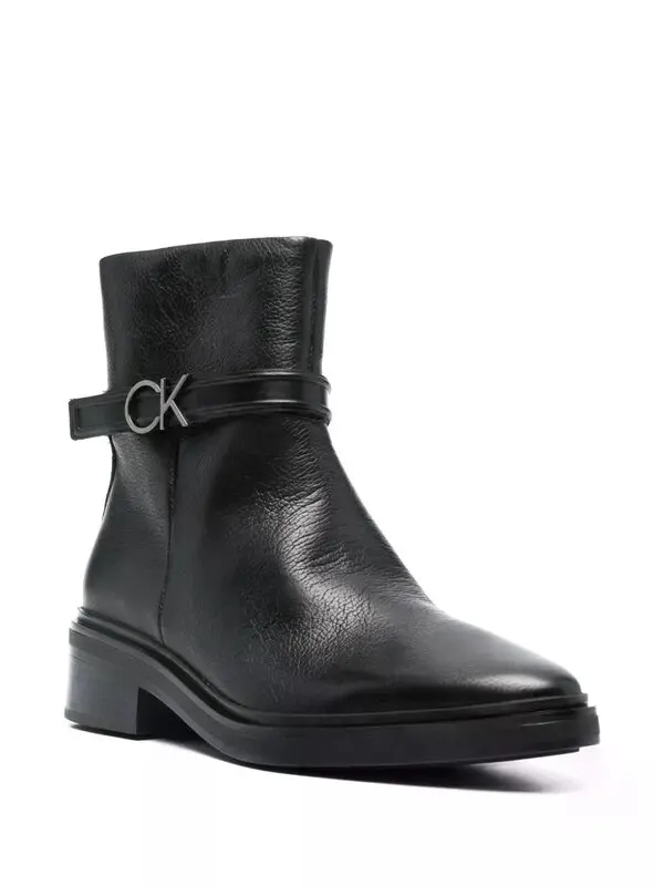 Calvin Klein Leather Ankle Boots