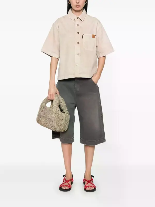 HAIKURE Button-up Shirt With Patch Pocket