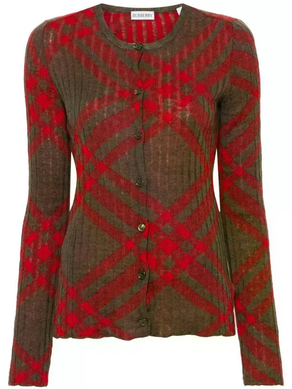 Burberry Checked Cardigan