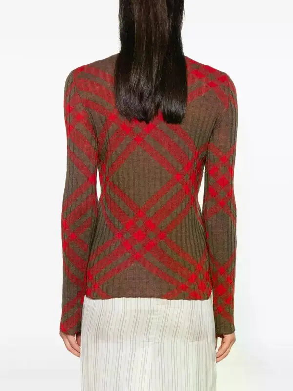 Burberry Checked Cardigan