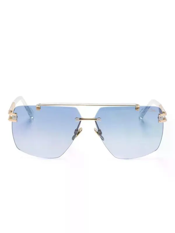 Cazal Navigator-frame Sunglasses - Gold