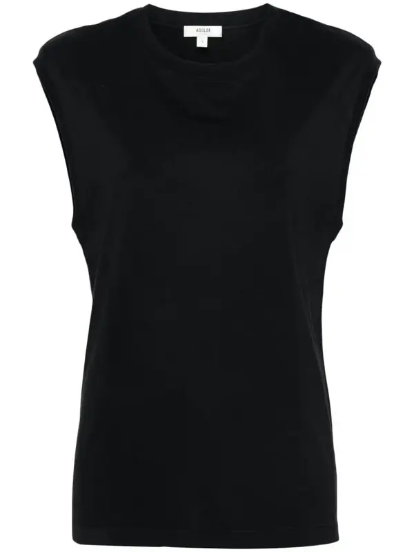 AGOLDE Crew-neck Cotton Tank Top