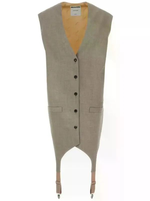 Moschino V-neck Waistcoat - Neutrals