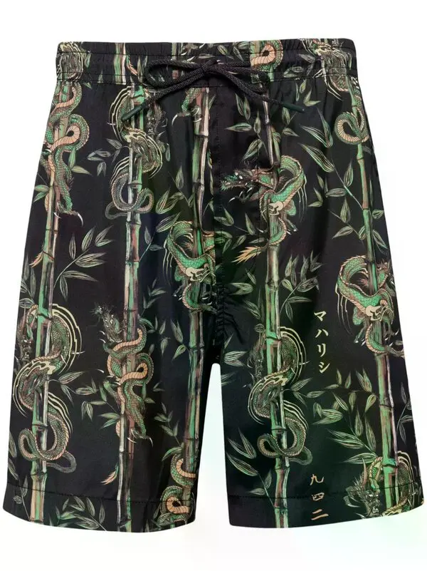MAHARISHI Dragon Bamboo Swim Shorts - Black