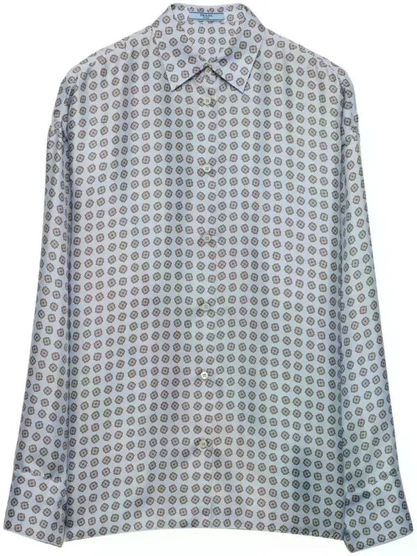 Prada Floral-print Silk Shirt