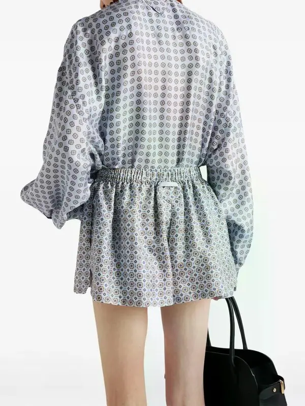 Prada Floral-print Silk Shirt