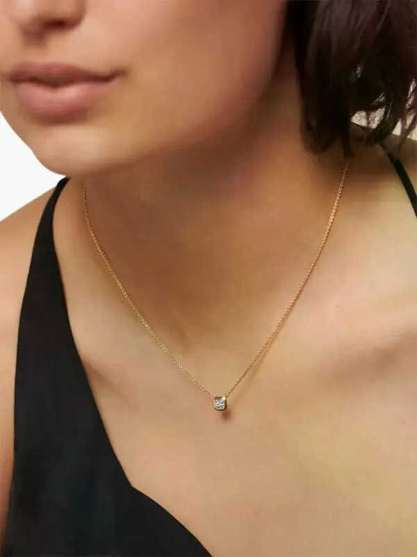 Monica Vinader Solitaire Chain Necklace - Gold